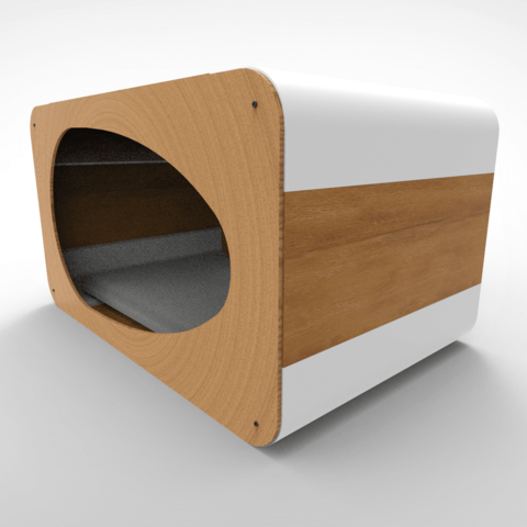 Download STL file Modern cat house • 3D printing object ・ Cults