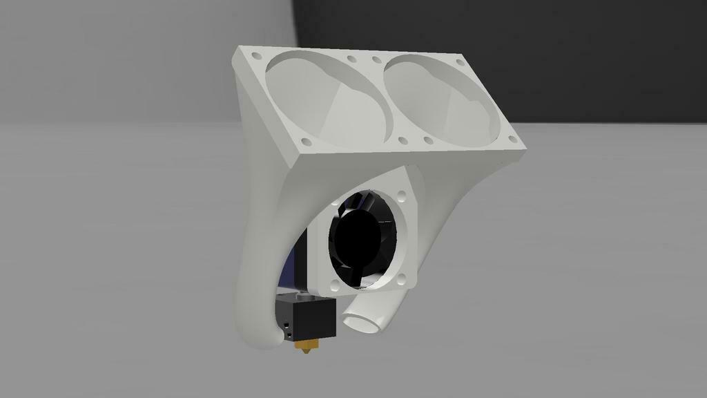 Free 3D file E3D V6 fan duct: dual 40fan filament cooler・Template to download and 3D print・Cults