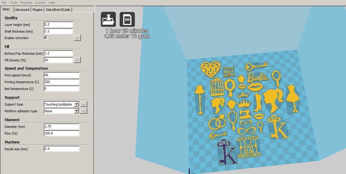 Download free STL file cute random elements for scrap-booking and other ...