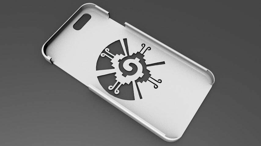 Archivo STL gratis iPhone 6 Basic Case azteca falso ying yang・Objeto ...