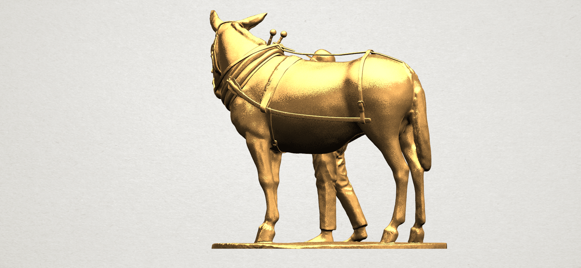 Free 3D file Horse with Man 01・3D printable model to download・Cults