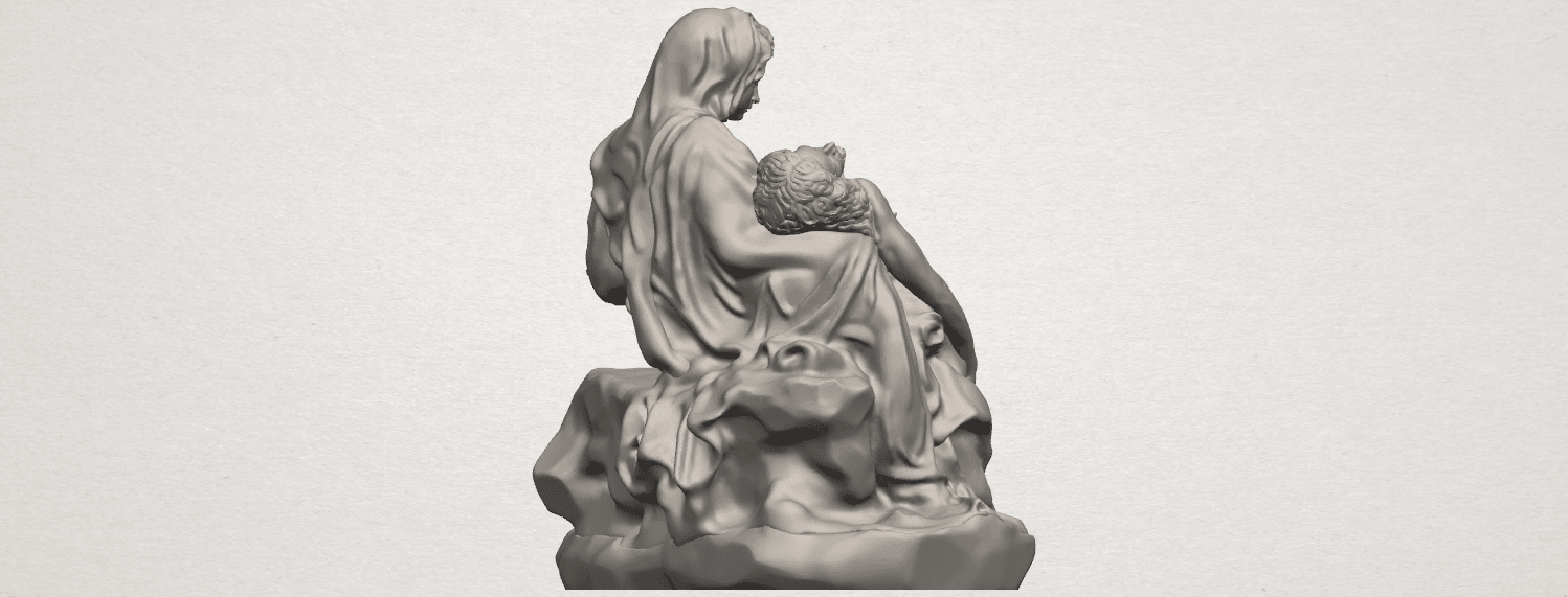 Télécharger fichier STL gratuit La Pieta • Modèle pour impression 3D ...