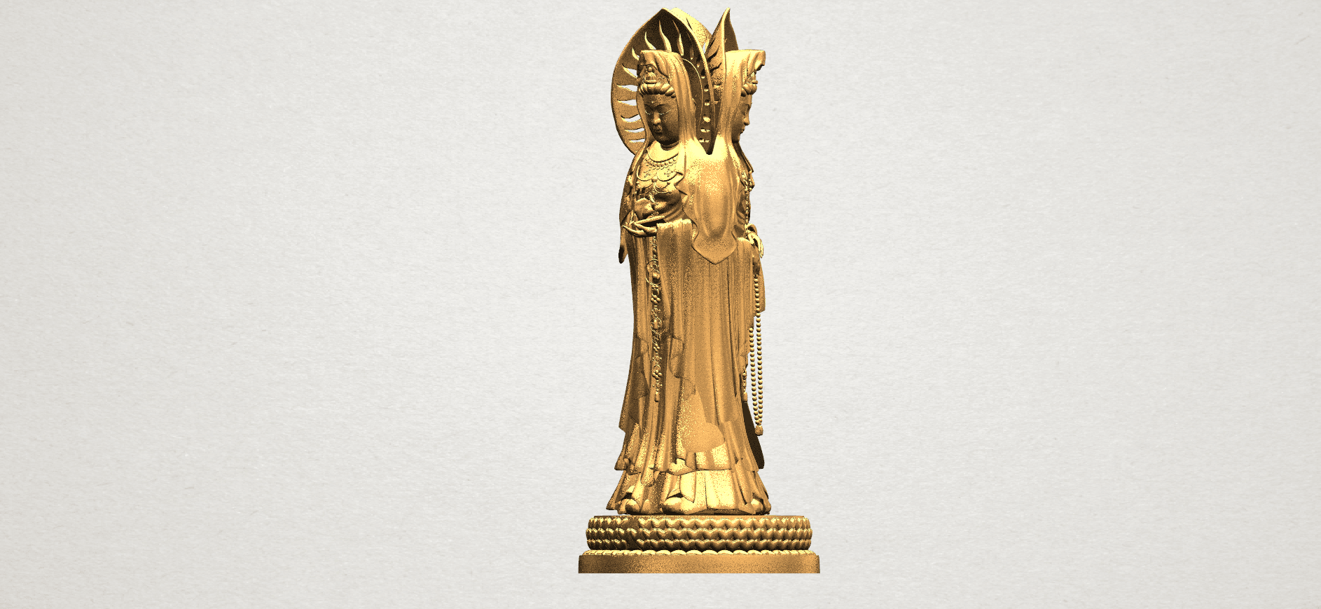 Free 3D file Avalokitesvara Buddha - Standing (three faces) 01・3D print ...