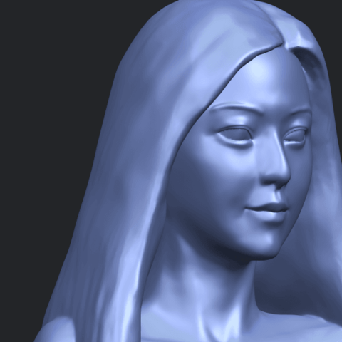 Download free STL file Beautiful Girl - Half Body • 3D printing object ...