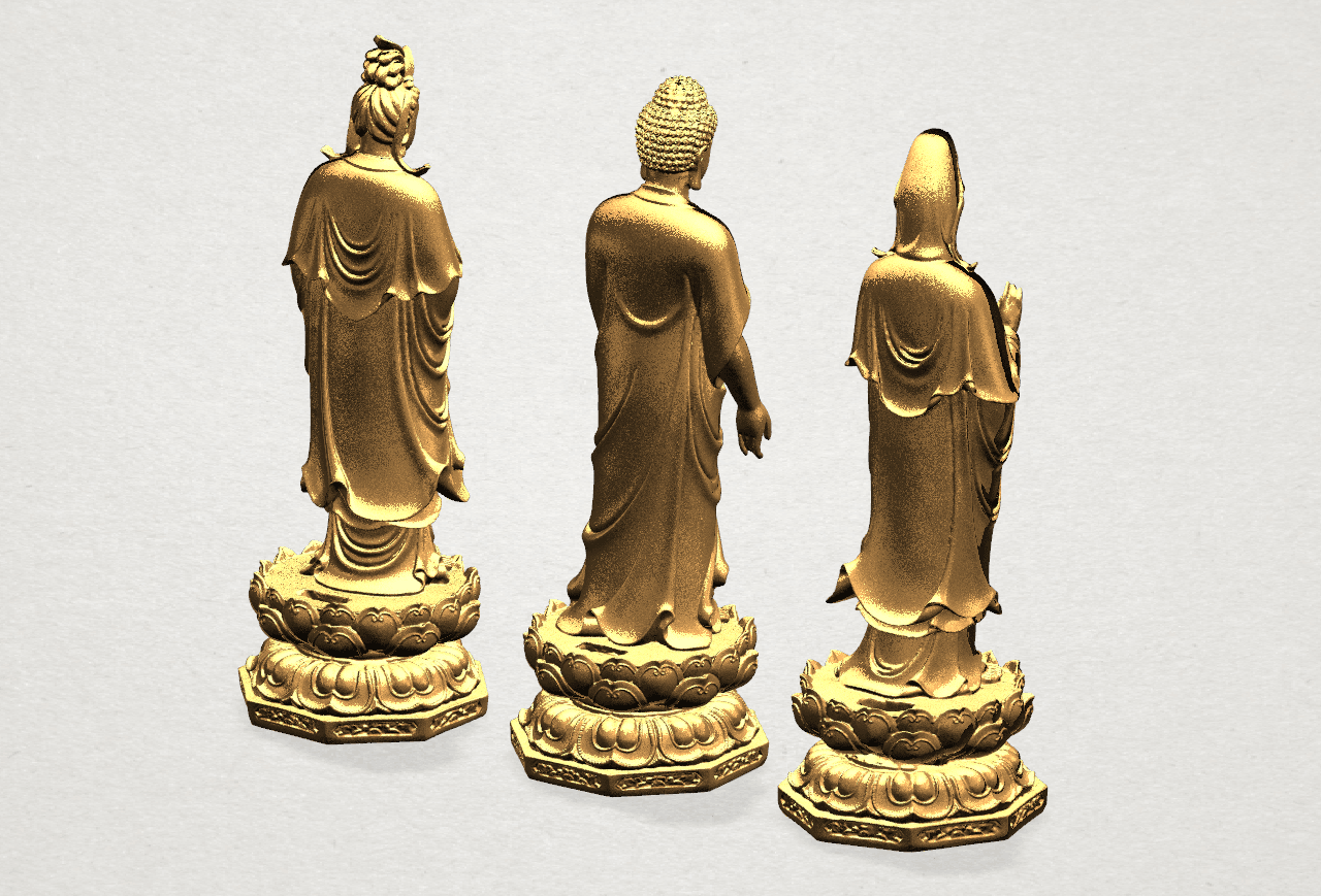 Free 3D file Three Buddha -TOP MODEL 🔝・3D printing model to download・Cults