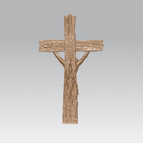 Download free STL file Jesus with cross 01 • 3D printable template ・ Cults