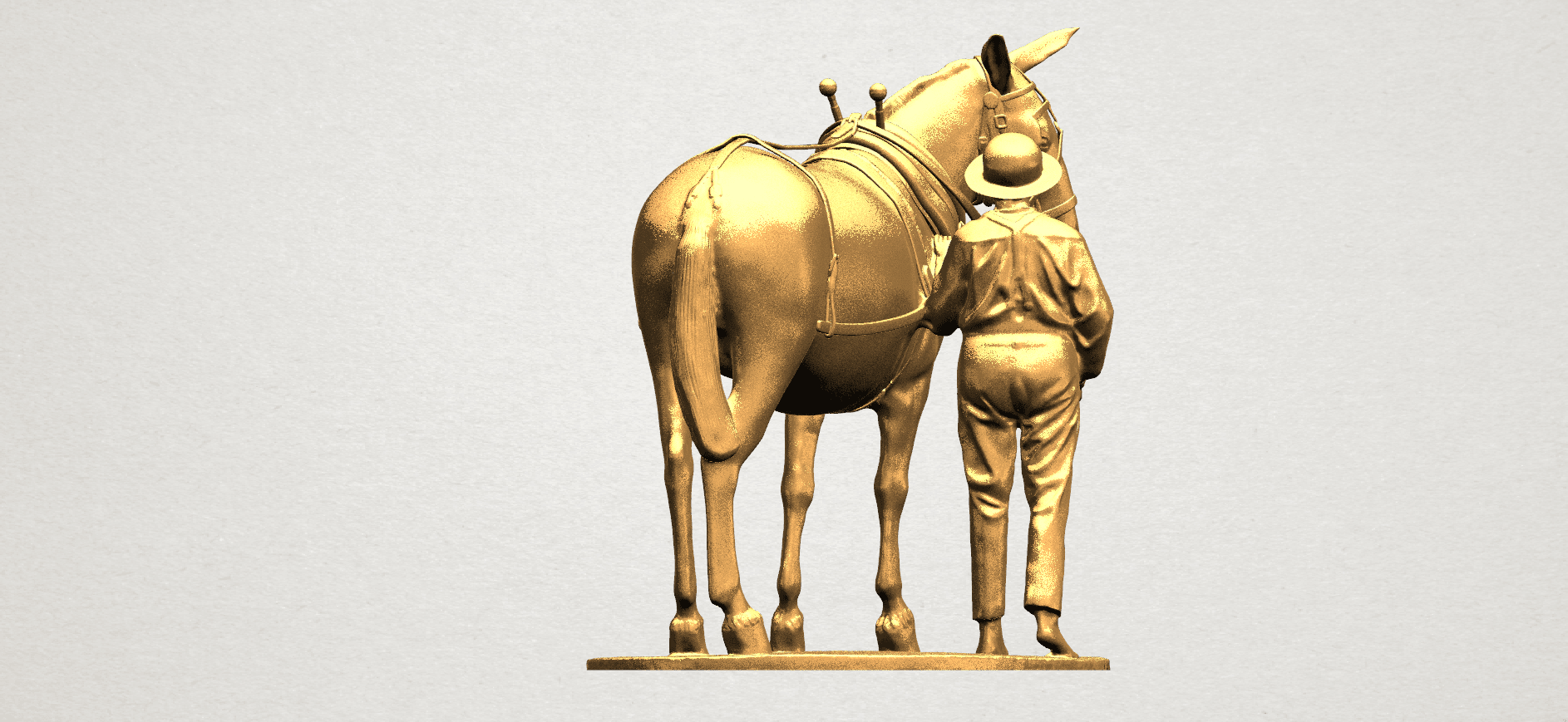 Free 3D file Horse with Man 01・3D printable model to download・Cults
