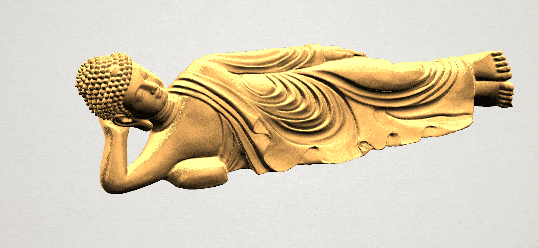 Download free STL file Sleeping Buddha 02 • Design to 3D print ・ Cults