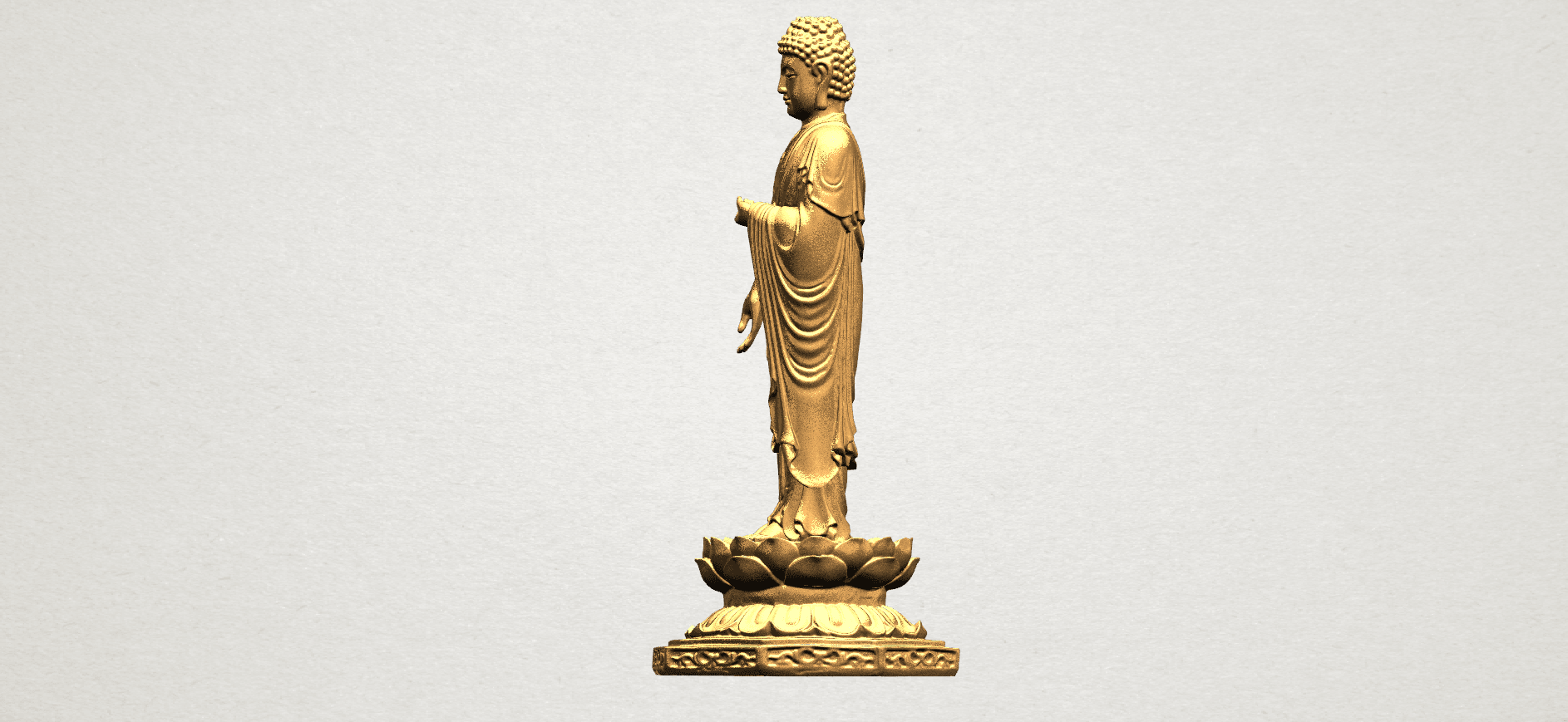 Free 3D file Gautama Buddha Standing 03 🚗・3D print object to download・Cults