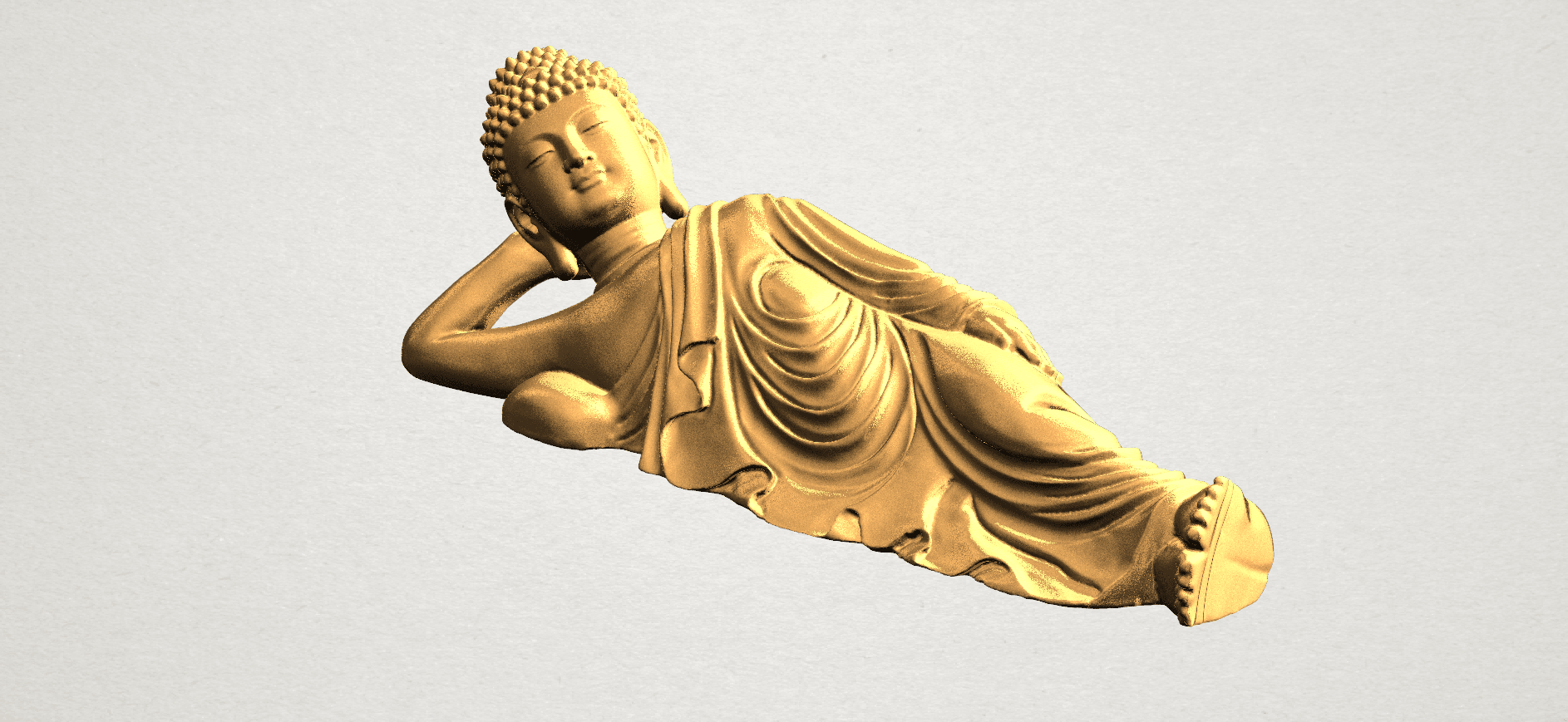 Download free STL file Sleeping Buddha 02 • Design to 3D print ・ Cults