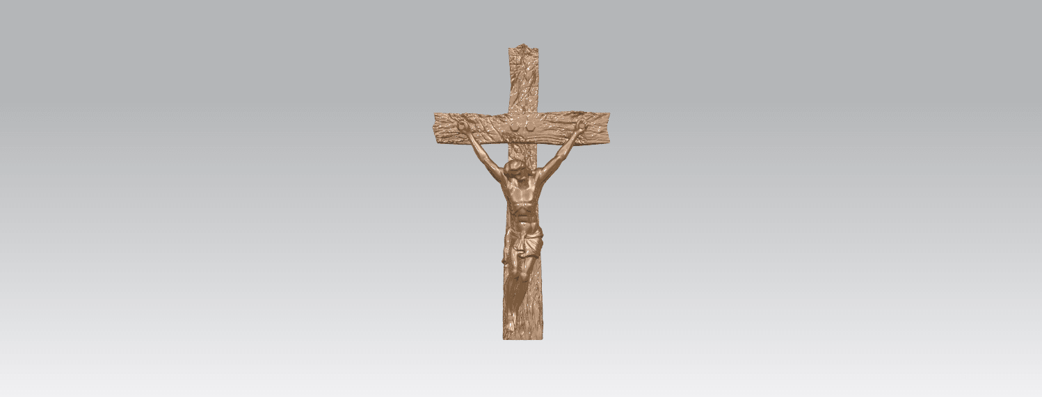 Download free STL file Jesus with cross 01 • 3D printable template ・ Cults