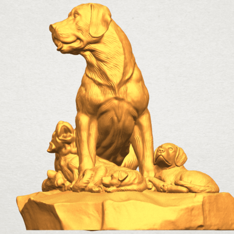 Download free STL file Dog and Puppy 02 • 3D print design ・ Cults