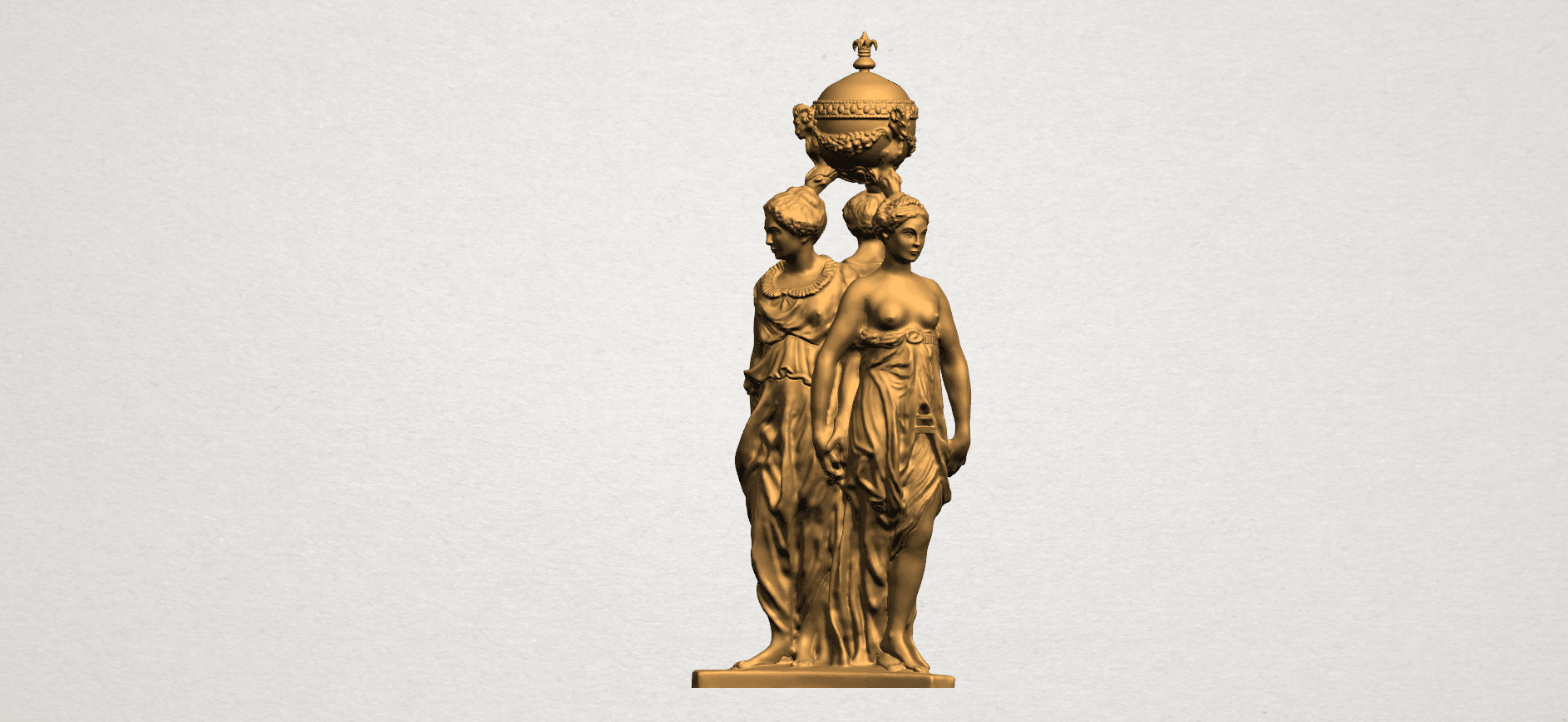 Fichier 3D gratuit Sculpture des trois grâces 03 🗿・Modèle pour ...