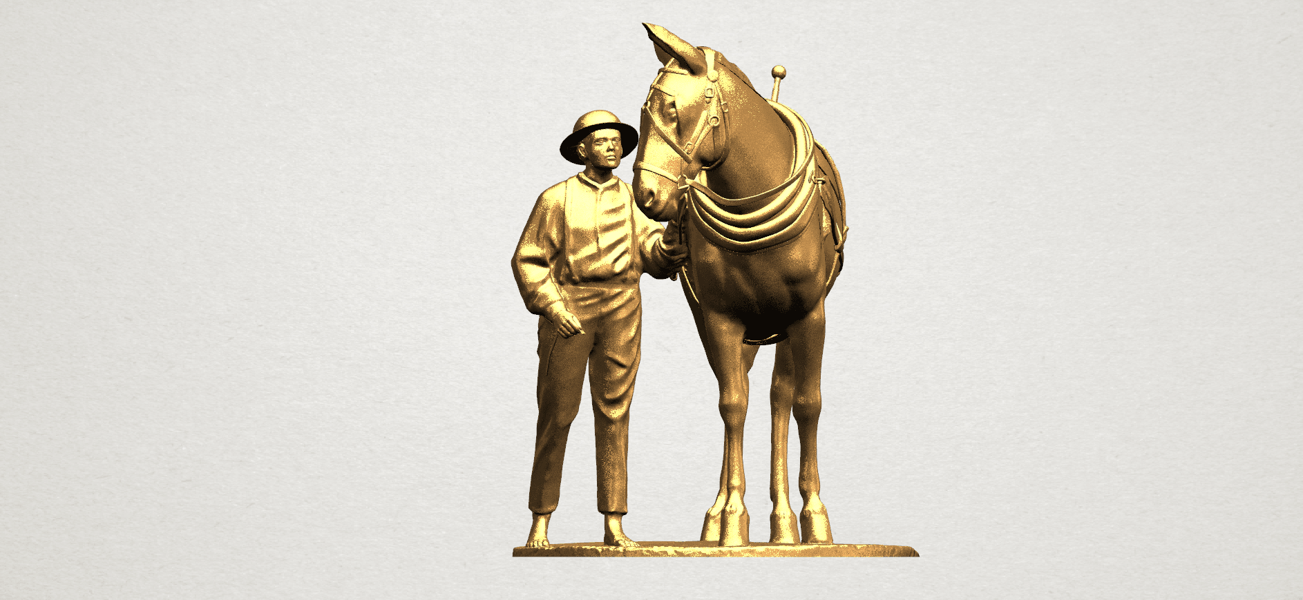 Free 3D file Horse with Man 01・3D printable model to download・Cults