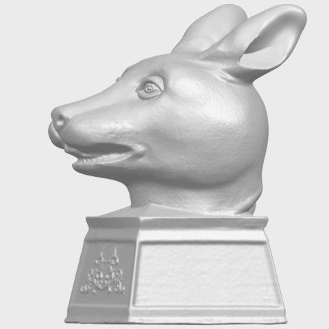 Download free STL file Chinese Horoscope of Rabbit 02 • Model to 3D ...