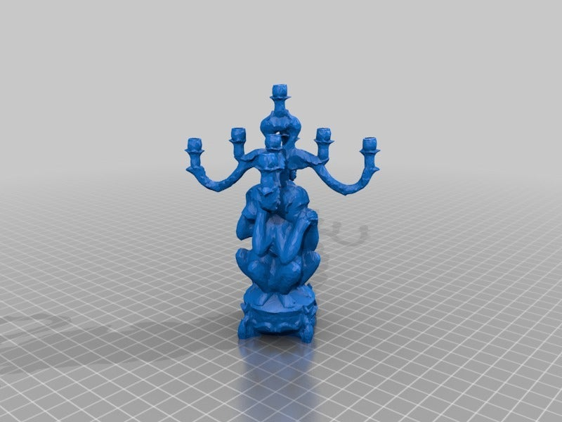 Free STL file 3 Evil Monkeys Candelabra 🐒・3D printing design to ...