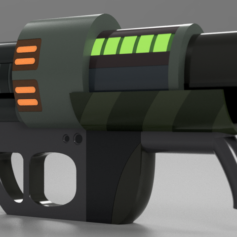 Download STL file Rick & Morty's Blaster | Rick's Ray Gun | Laser Gun ...