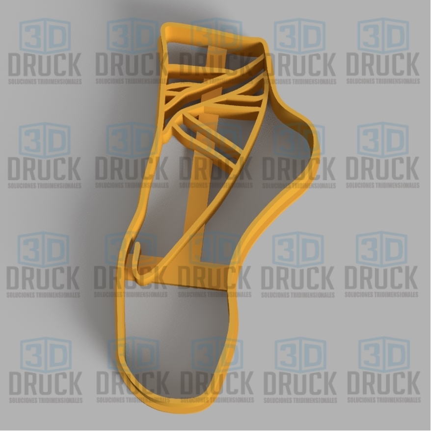 STL file Ballet Shoe - Ballet Shoe Cookie Cutter・3D print model to ...