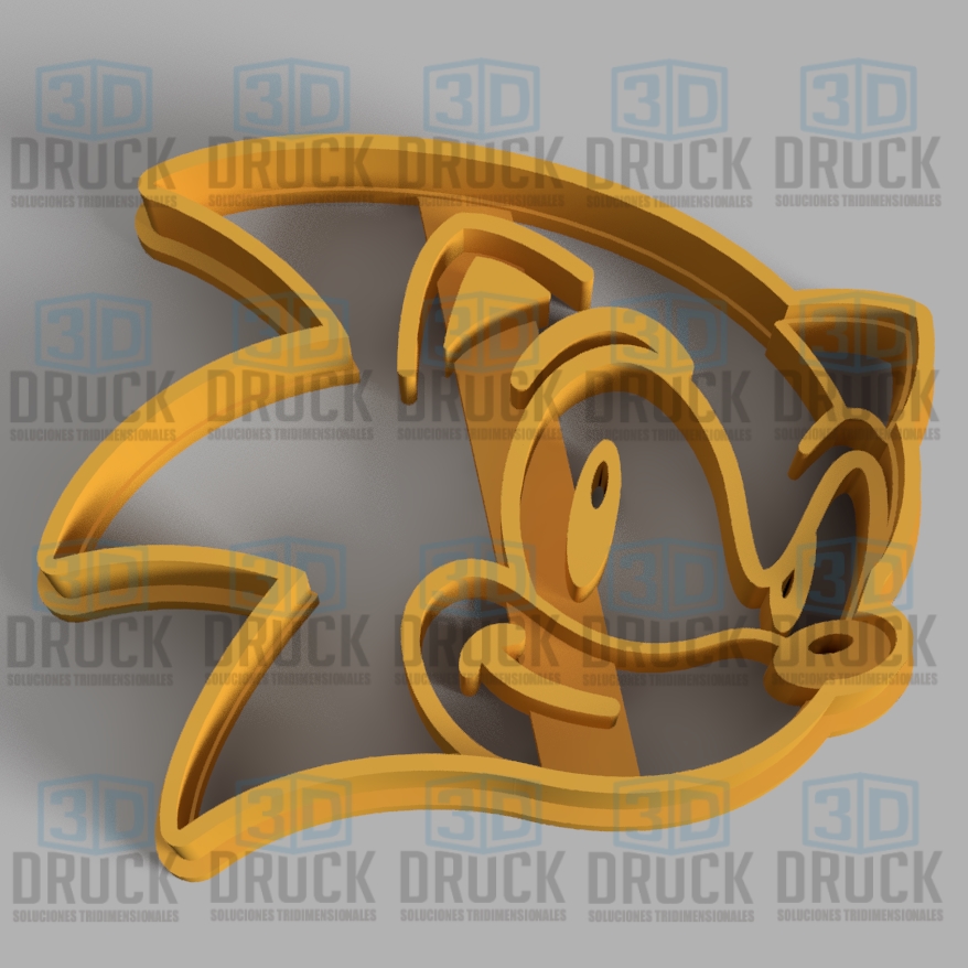 STL file Sonic Head - Head Sonic Cookie Cutter・Template to download and ...