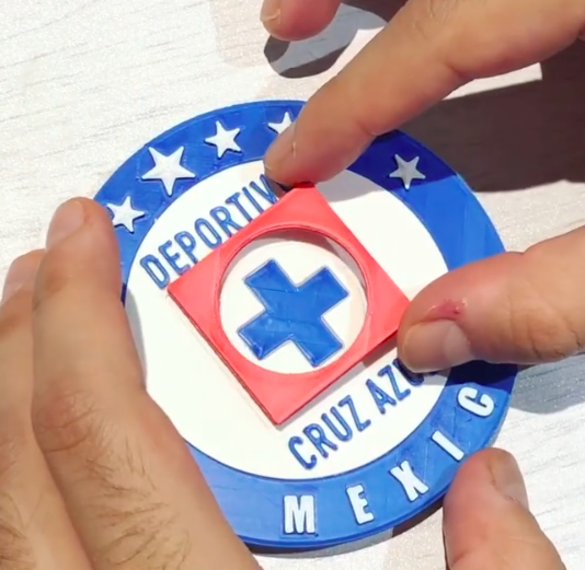 Free STL file Cruz Azul - Escudo Campeón・Template to download and 3D ...