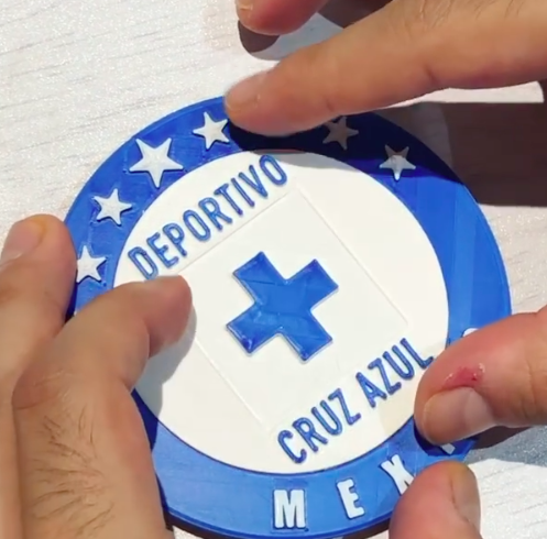 Free STL file Cruz Azul - Escudo Campeón・Template to download and 3D ...