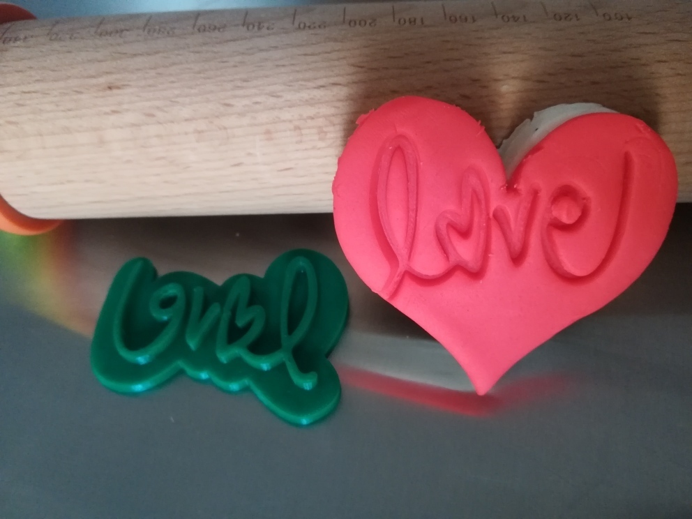 STL file Love Fondant Stamp・Design to download and 3D print・Cults