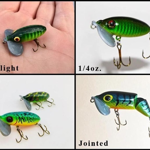 Download 3D printer files Jitterbug Fishing Lure Bundle ・ Cults