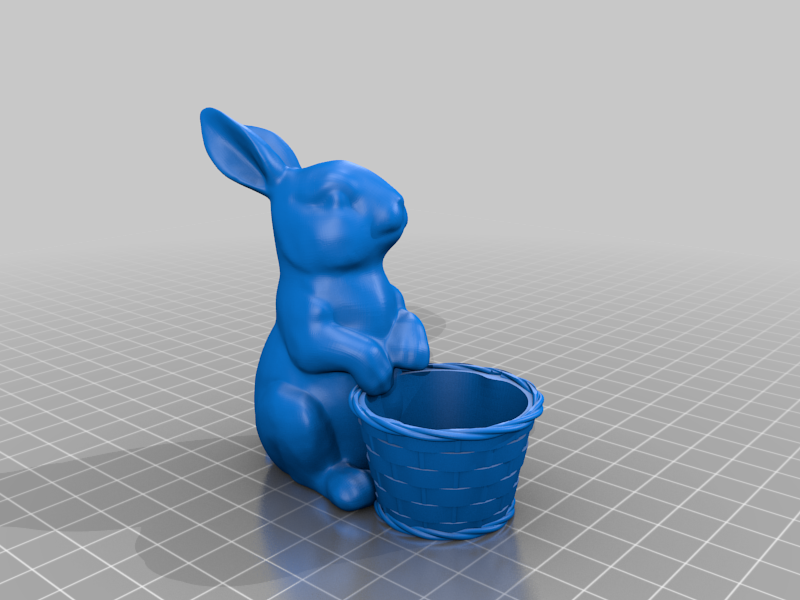 Free 3D file Easter rabbit with basket 🐇・3D printable model to download ...