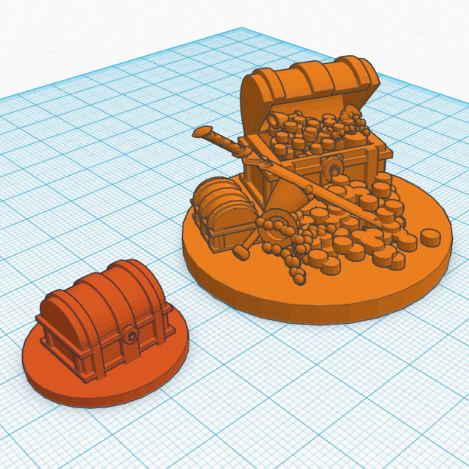 Free STL file Treasure Chests 25mm scale miniature Dungeons & Dragons 🐉 ...