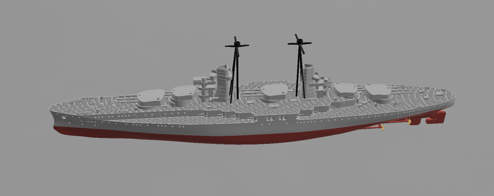 STL file Battleship Conte Di Cavour / Giulio Cesare WW1 waterline 🤌・3D ...