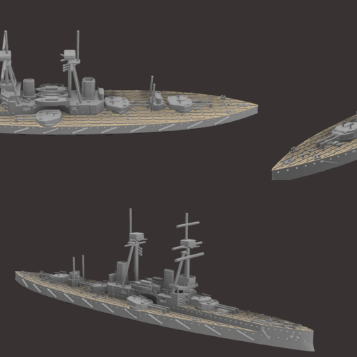 Download STL file HMS St Vincent 1/2000 • Model to 3D print ・ Cults