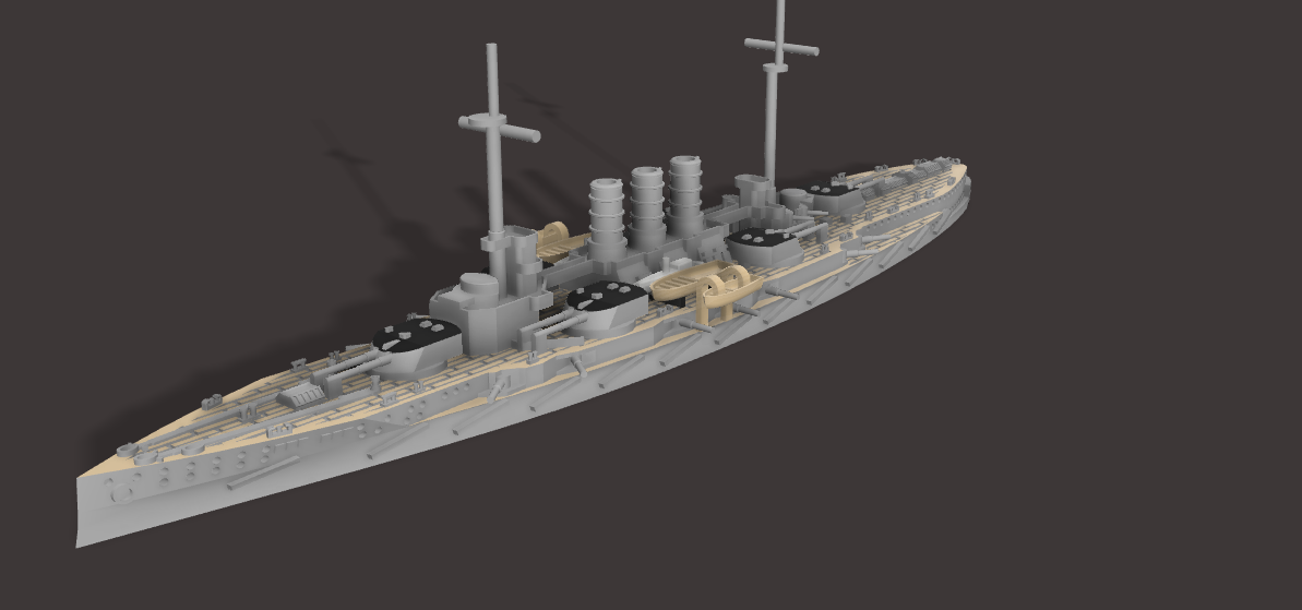 STL file SMS Helgoland 1/2000, 1/2400 🎲・3D printer design to download・Cults