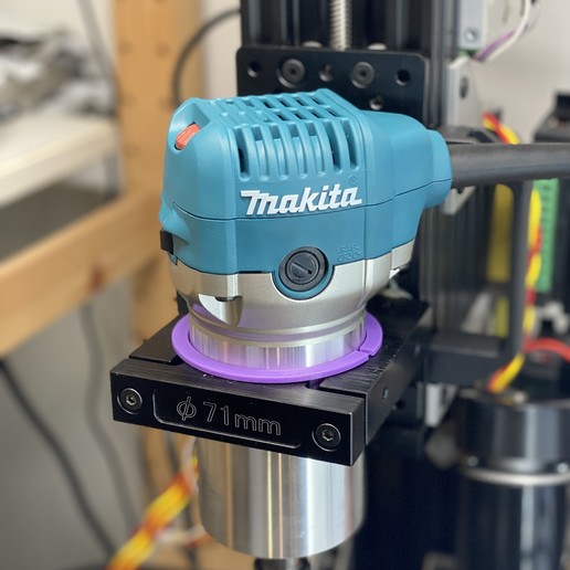 Download free STL file OpenBuilds 71mm Spindle Mount to Makita Router ...