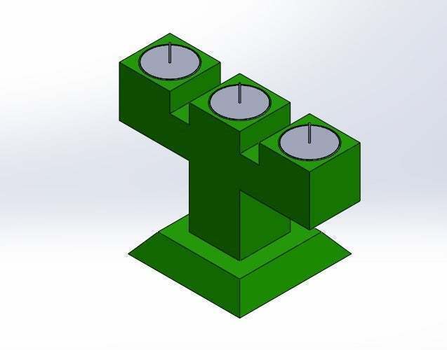 Free STL file 3 Candle Holder Tea Light・3D printable model to download ...