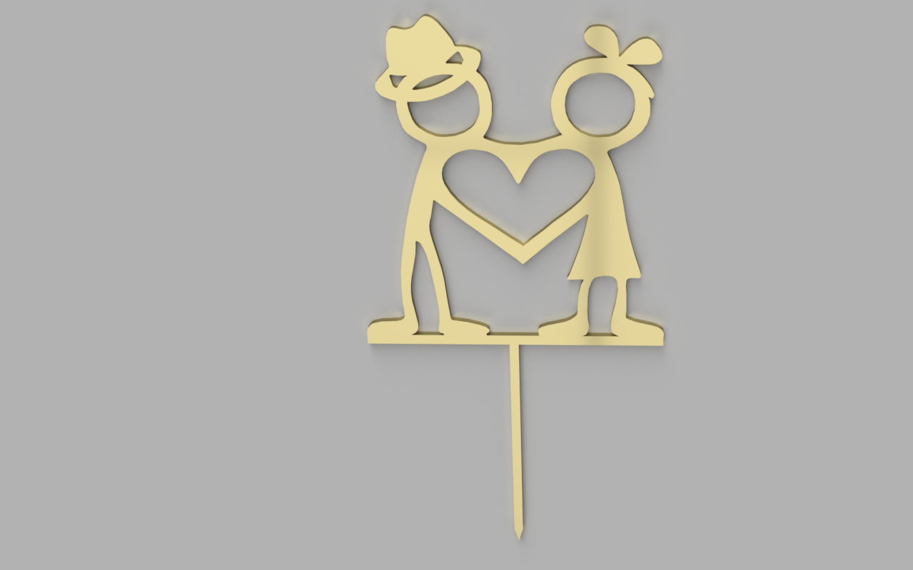 STL file Cake Topper・3D printing design to download・Cults