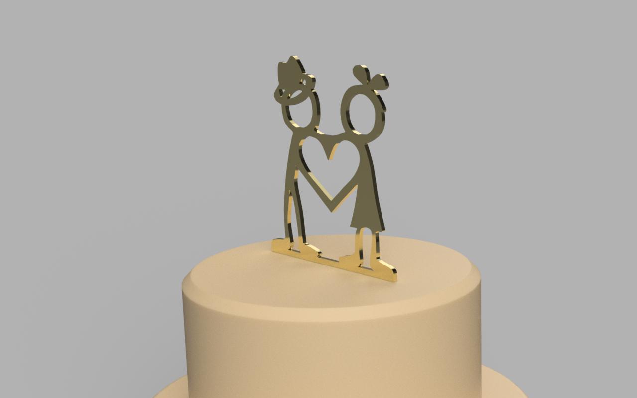 STL file Cake Topper・3D printing design to download・Cults
