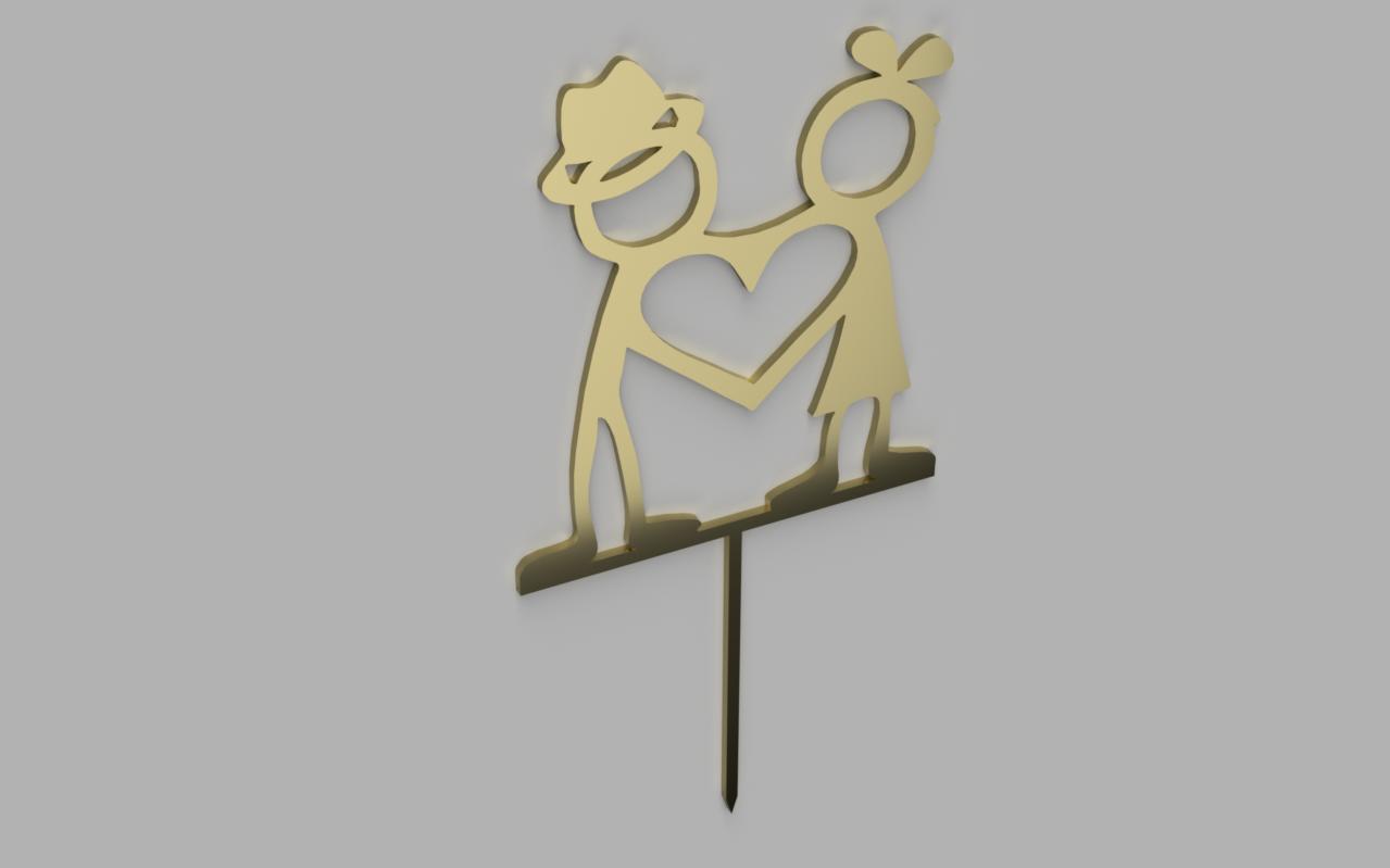 STL file Cake Topper・3D printing design to download・Cults