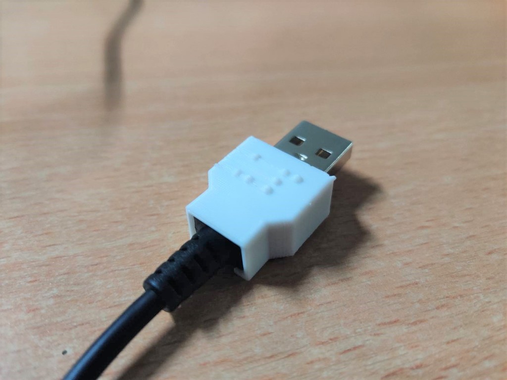 Free 3D file usb head cover with braille "up"・3D print object to ...