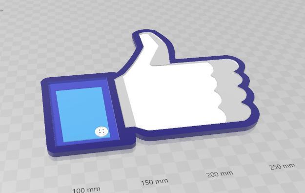 STL file Facebook "LIKE"・3D print object to download・Cults