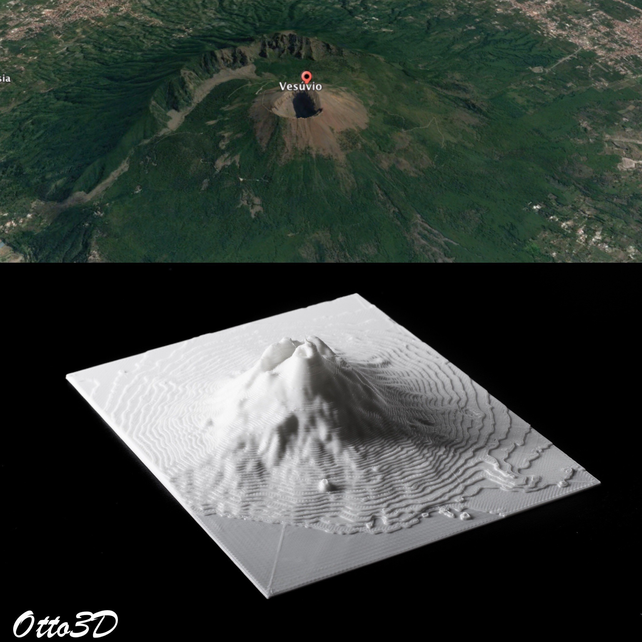 Free STL file 3D Map - Mount Vesuvius - Italy 🗺️・3D print object to ...