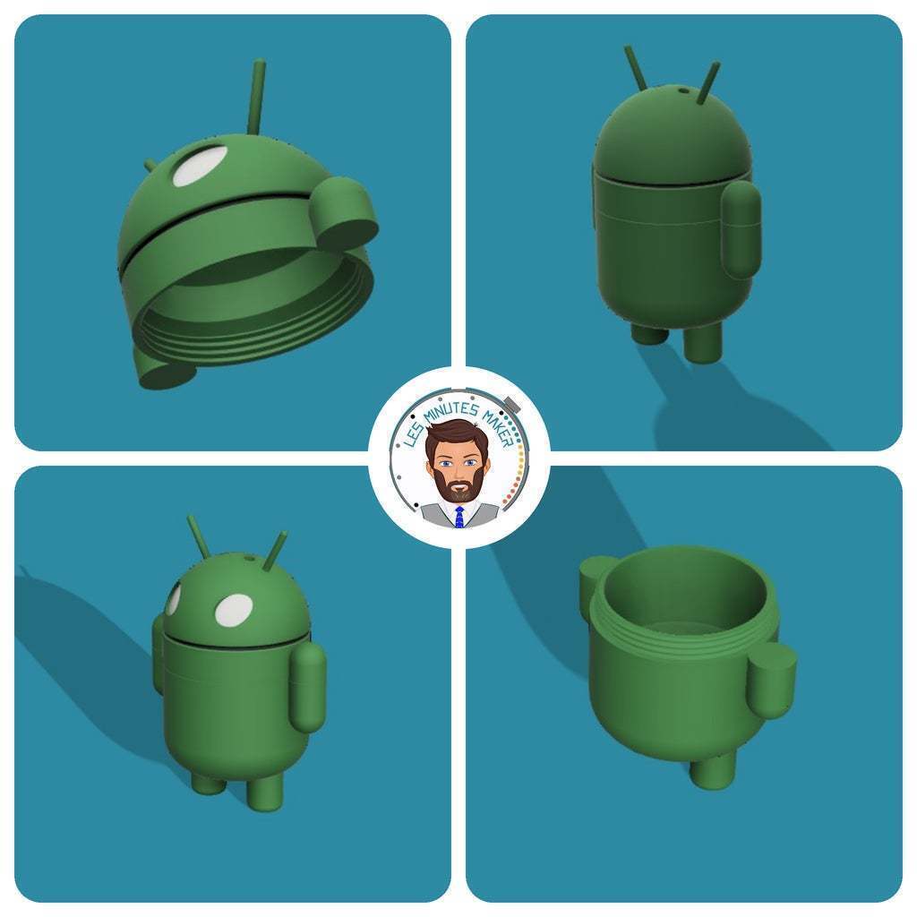 Free STL file christmas ornament: Androïd 🎄・3D printable model to ...