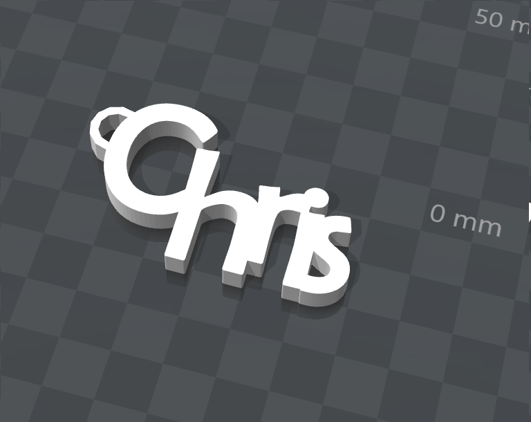 Download free STL file PERSONALIZABLE KEYCHAIN Chris • Template to 3D ...