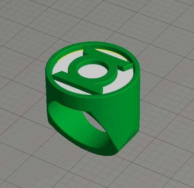 Free STL file Dual Extrusion Green Lantern Ring・3D print design to ...