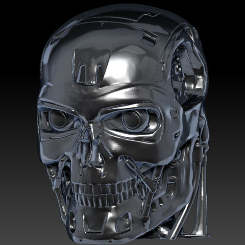 Télécharger fichier STL gratuit tête de T-800 entière et en 3 pièces ...