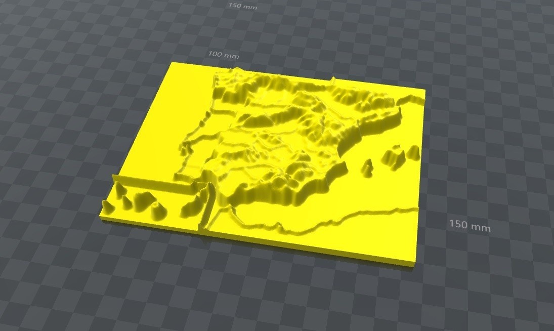 Free STL file Iberian mountain range, mountain chain spain・3D printer ...