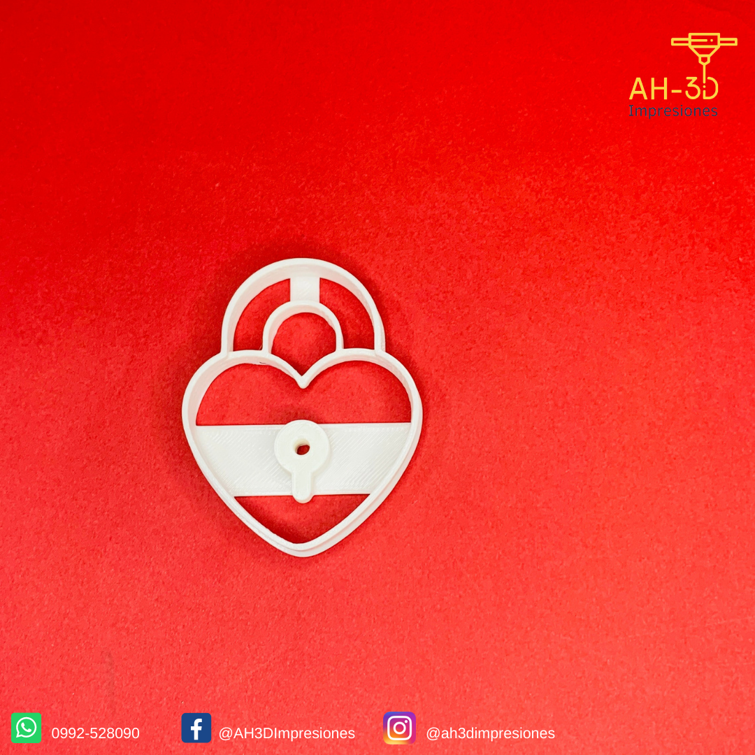 Archivo STL Heart Lock Cookie Cutter 💜・Plan imprimible en 3D para ...