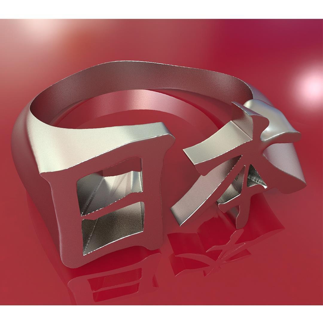 3D file Japan Kanji ring・3D printable design to download・Cults