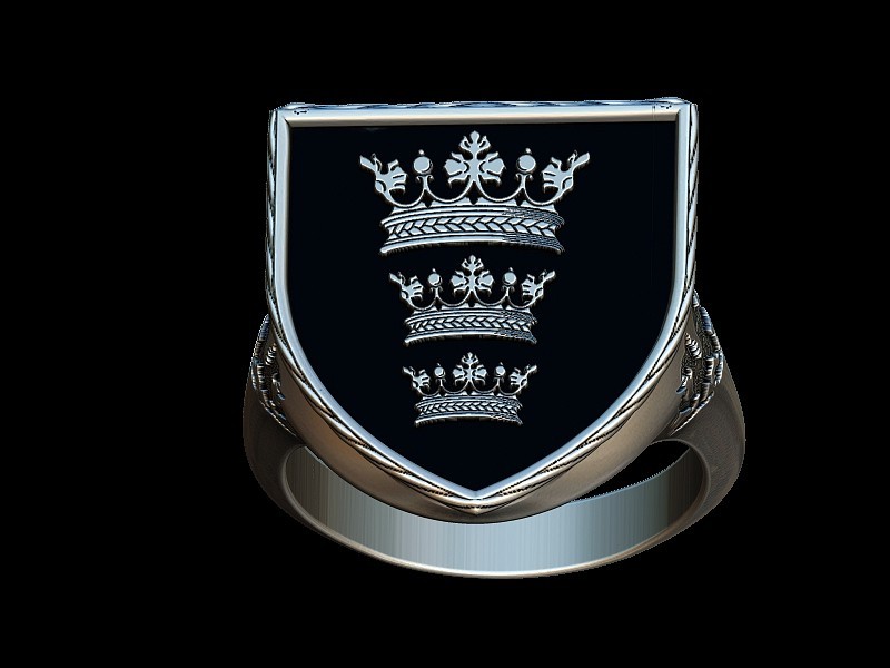 Файл 3D King's Arthur coat of arms ring 🧥・3D-печатная модель для ...