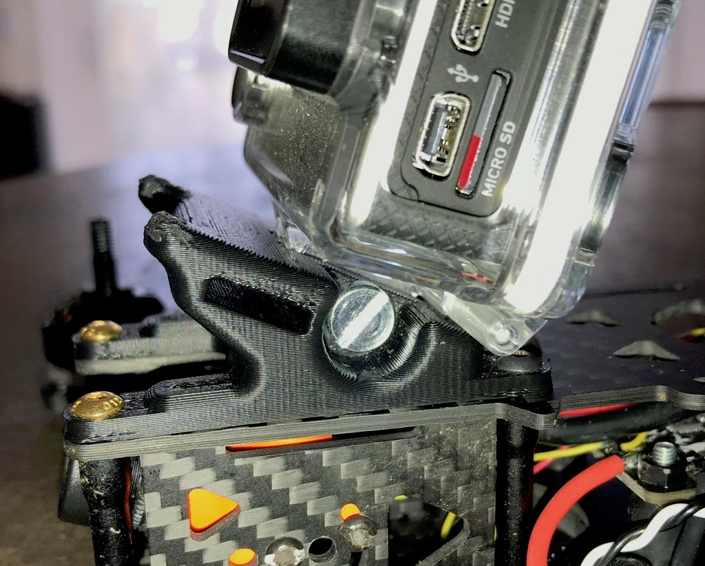 Free STL file Pirat Frame GoPro & RunCam2 Mount (25° tilt)・3D printable ...