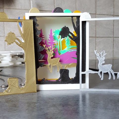 Download STL file forest setting • 3D printing object ・ Cults